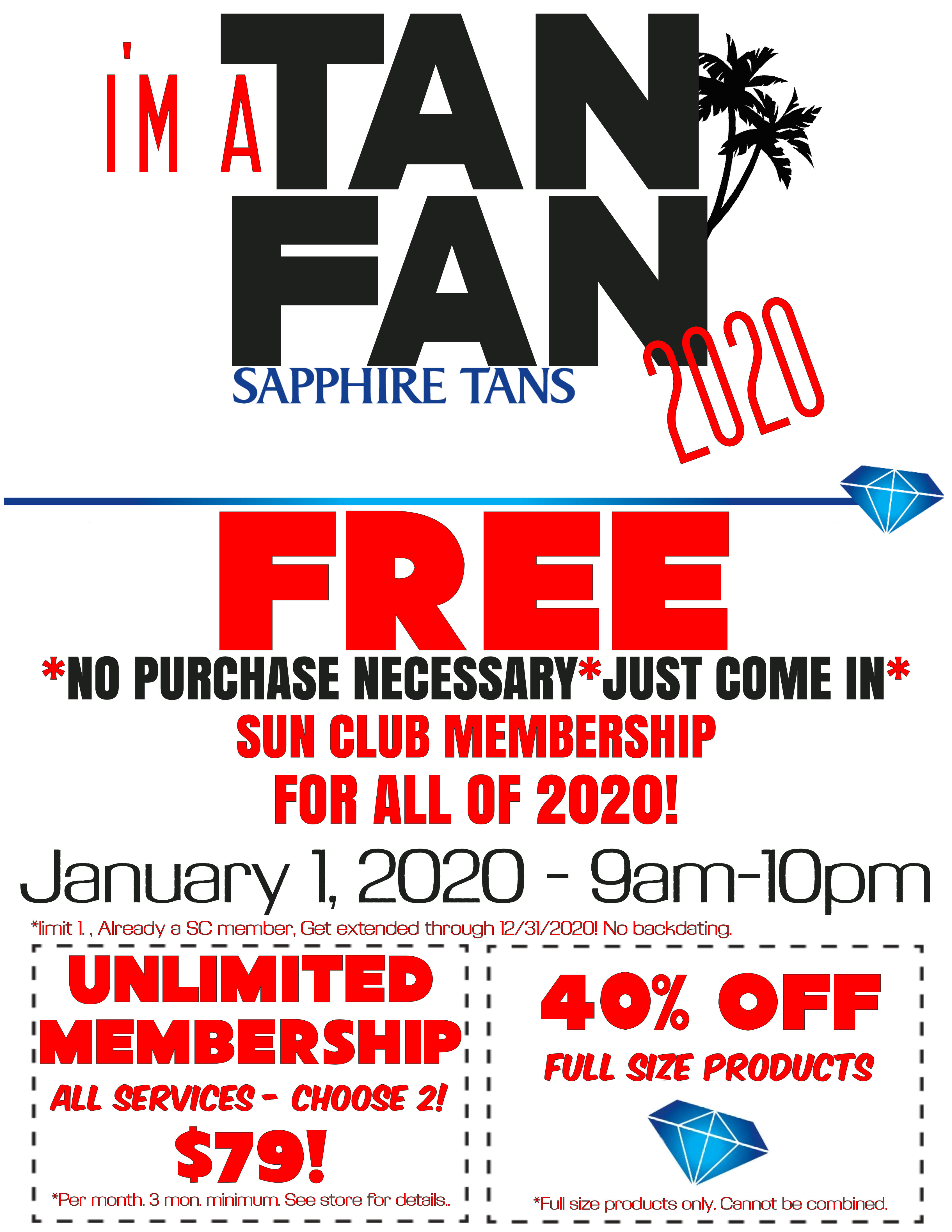 JAN 20 TAN FAN - Sapphire Tans